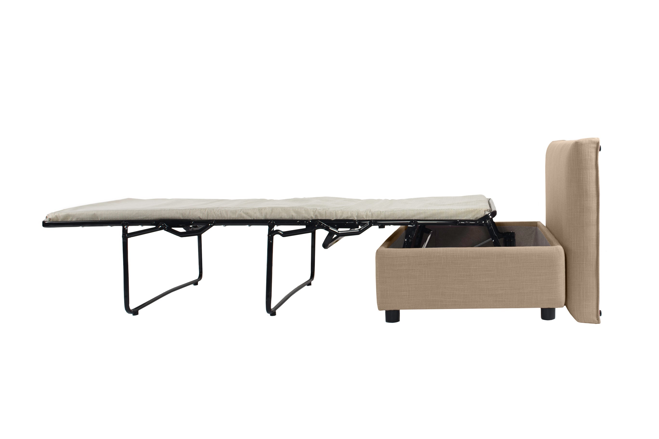 Amelia Bed Footstool Linoso Biscuit – SofaSofa